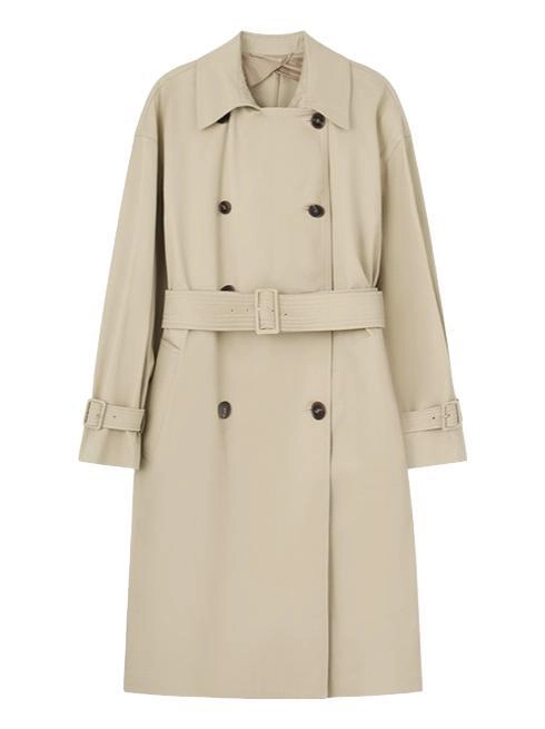 Max Mara Long-sleeved Trench Coat - Khaki