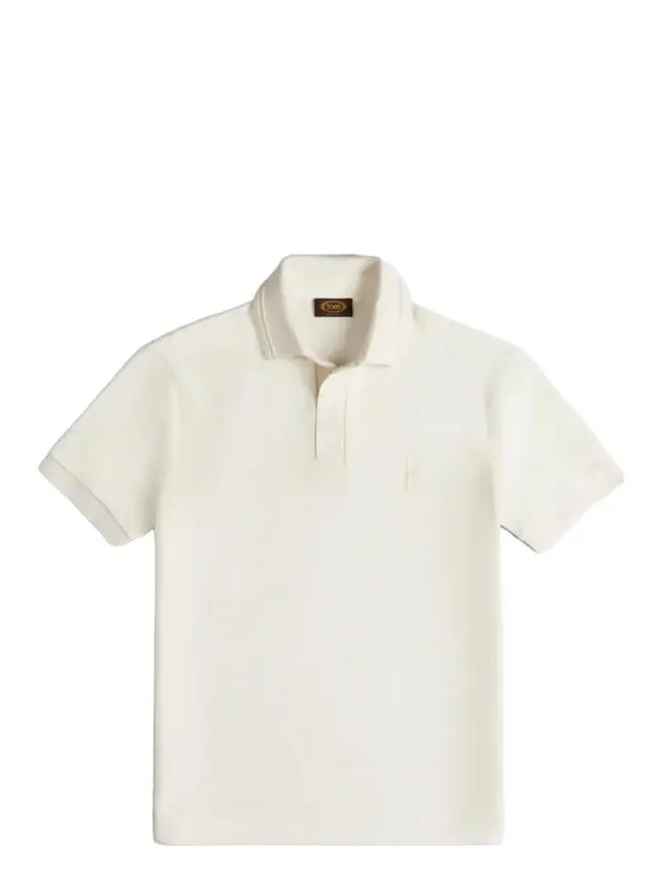TOD'S Embroidered-logo Polo Shirt - White