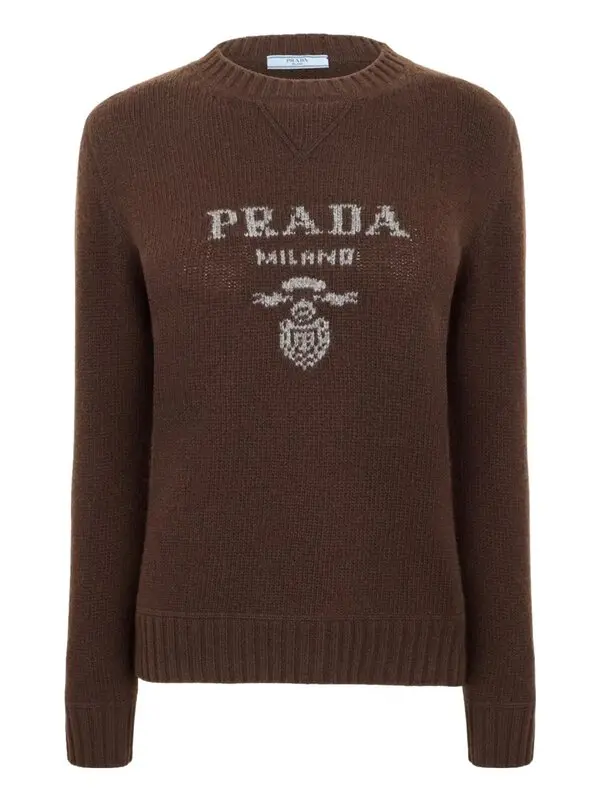 Prada Crew Neck Logo Sweater - No