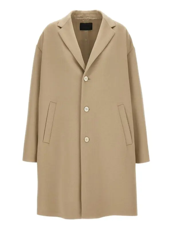 Prada Wool Blend Coat - Limestone Color