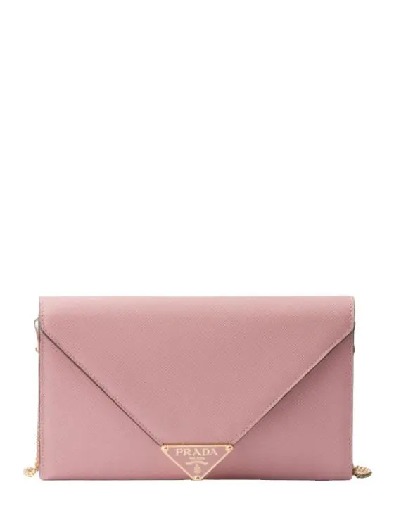 Prada Mini Saffiano Leather Bag - Peach