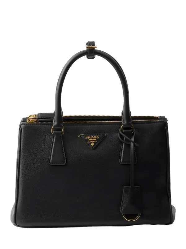 Prada Galleria Medium Leather Bag - Black