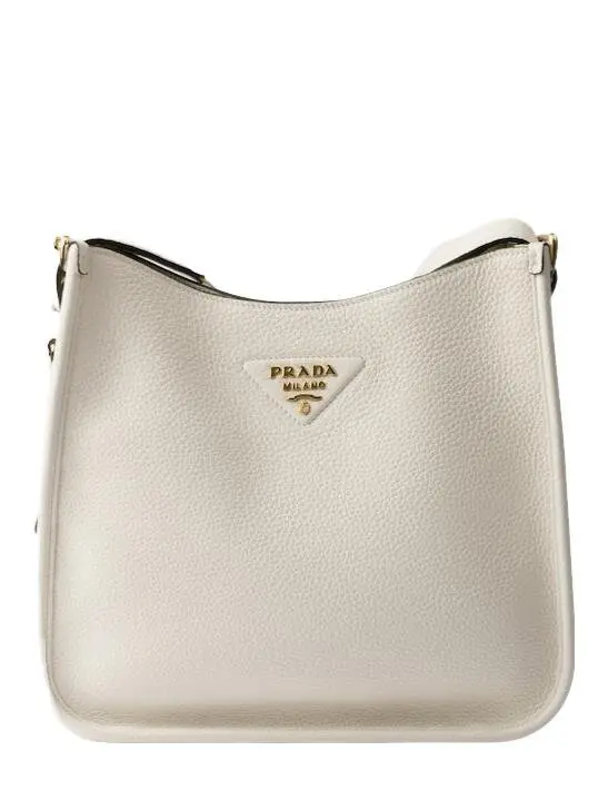 Prada Medium Leather Shoulder Bag - White