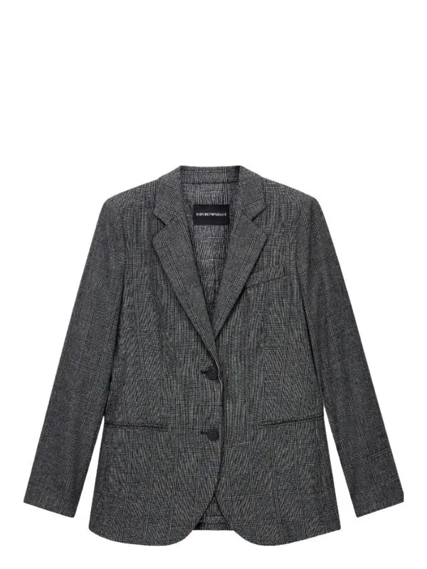 Emporio Armani Signature Capsule Check Flannel Blazer - Grey