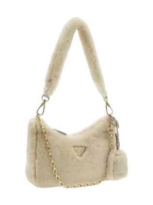 Prada Re-edition Mini Shearling Bag - Hazel