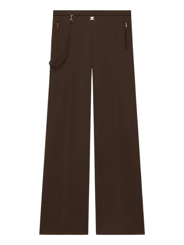 COURREGES Courrèges Baggy Tracksuit Pants - Chocolate-colored