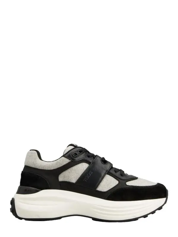 TOD'S Leather Sneakers - Black/gray