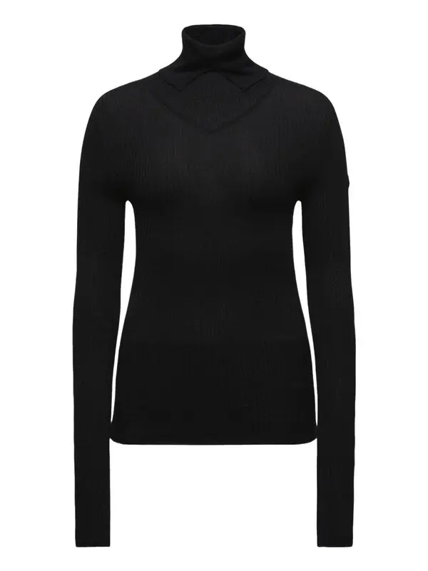 Moncler Wool Turtleneck Sweater - Black