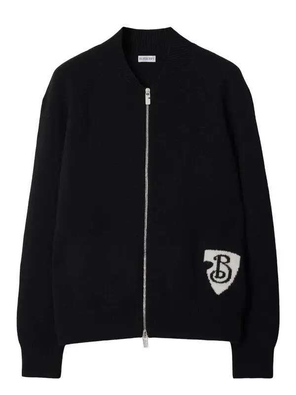 Burberry B Shield Bomber Jacket - Black
