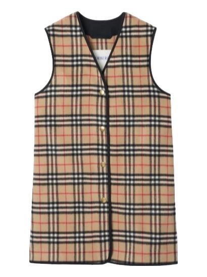 Burberry Check Wool Cashmere Warmer - Archives Beige