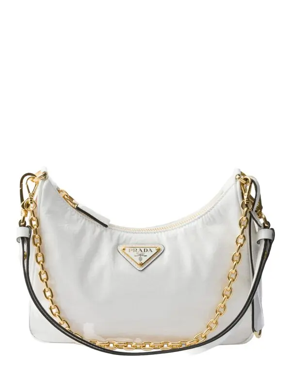 Prada Re-edition Mini Patent Leather Bag - White