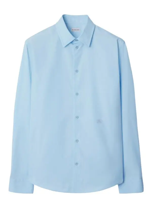 Burberry Slim Fit Ekd-embroidered Formal Shirt - Neptune
