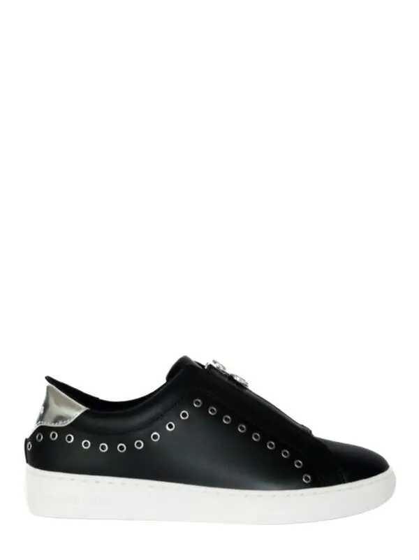 Michael Kors Round Toe Zip Up Casual Sneakers - Black