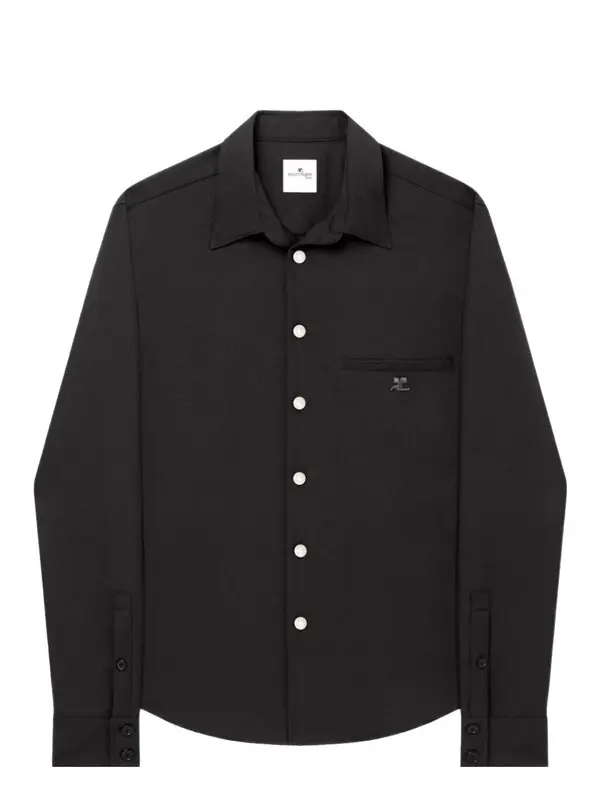 COURREGES Courrèges Retro Twill Oversized Shirt - Black