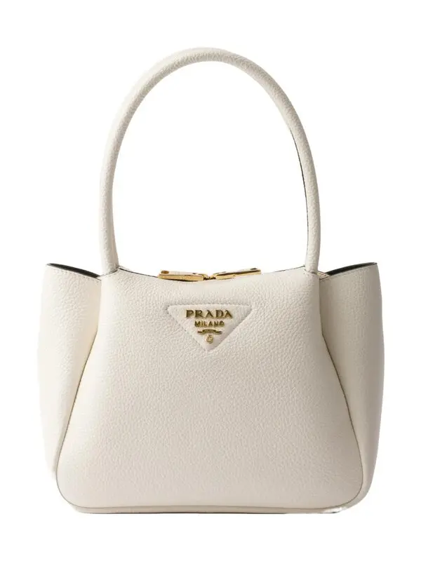 Prada Small Leather Top Handle Bag - Nude