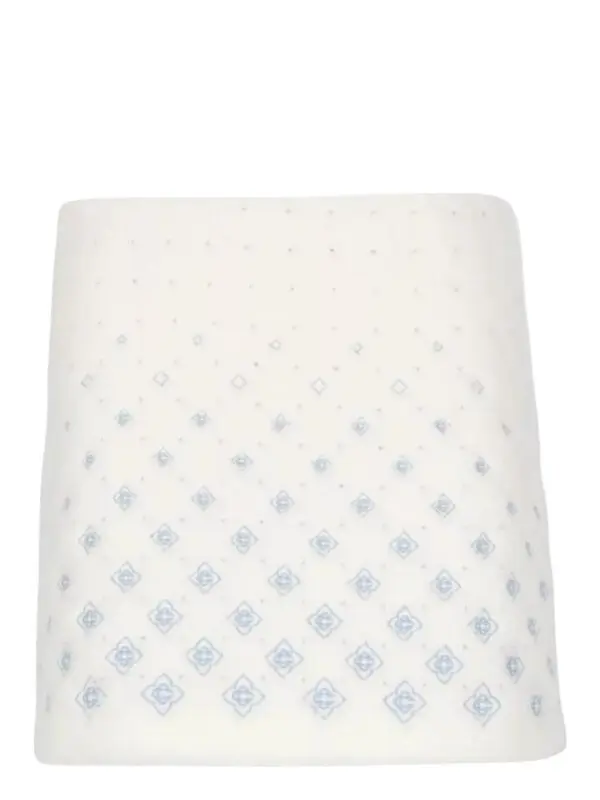 Casablanca Embroidered Mini Skirt - White