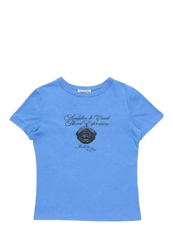Acne Studios Graphic Crewneck T-shirt - Blue