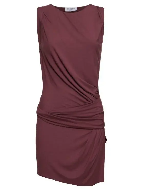 Attico Draped Sleeveless Dress - Deep Fuchsia