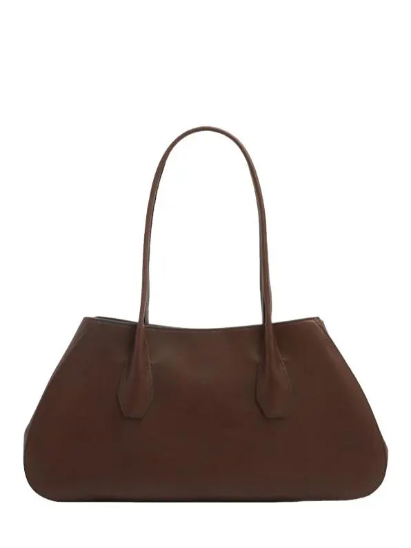 THE ROW Alger Saddle Leather Shoulder Bag - Red