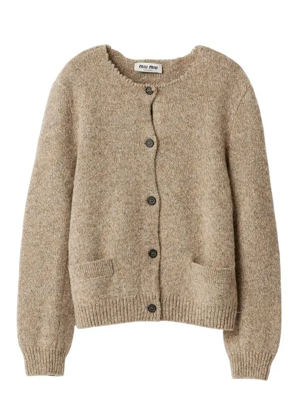 Miu Miu Crewneck Button-up Cardigan - Rope Ash
