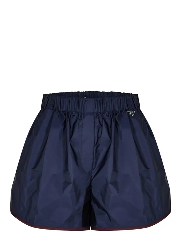 Prada Elastic Waistband Shorts - Blue