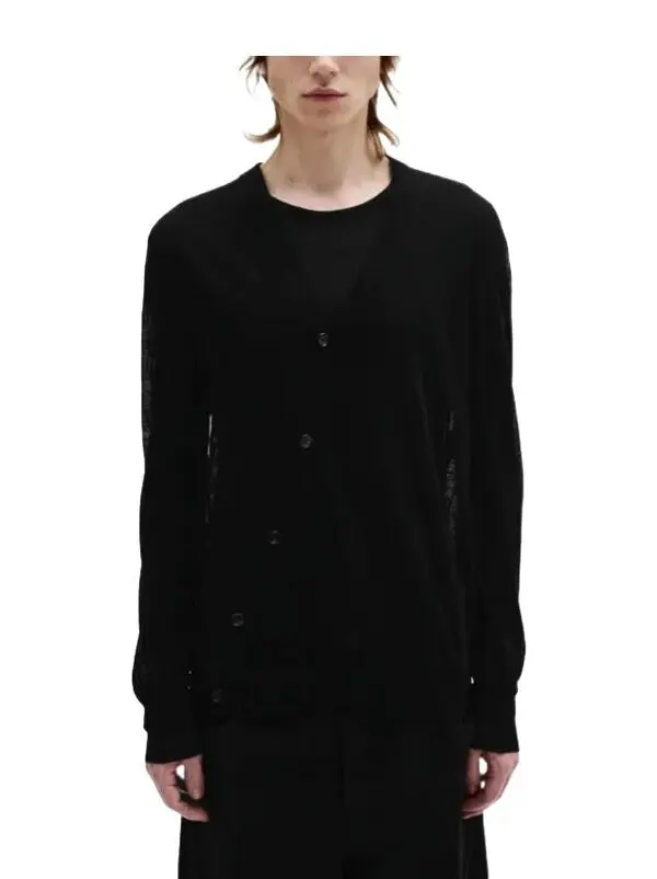 ANN DEMEULEMEESTER Wool Cardigan - Black