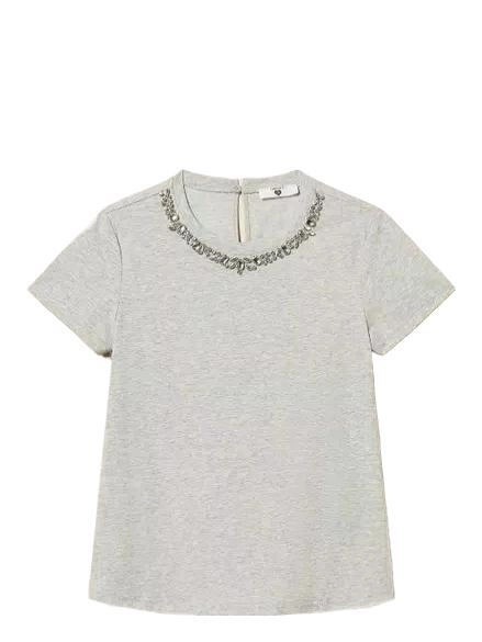 TWINSET Cabochon-embellished T-shirt - White
