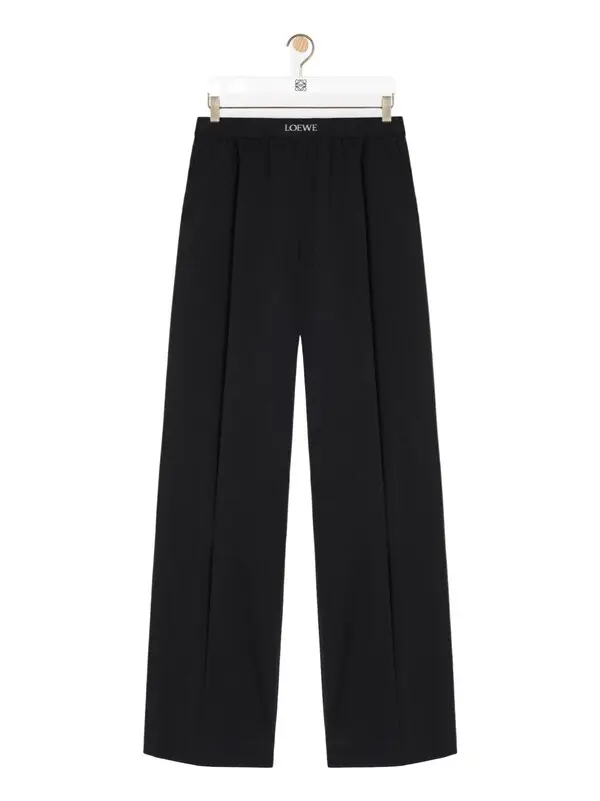 Loewe Logo Jacquard Waistband Trousers - Black