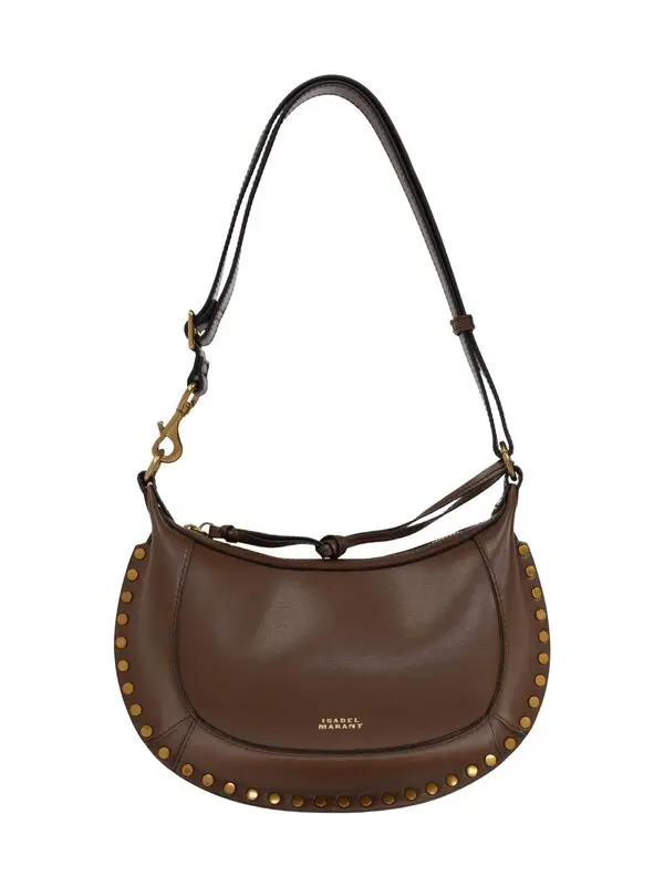 Isabel Marant Étoile Zip Shoulder Bag With Studded Detail - Brown