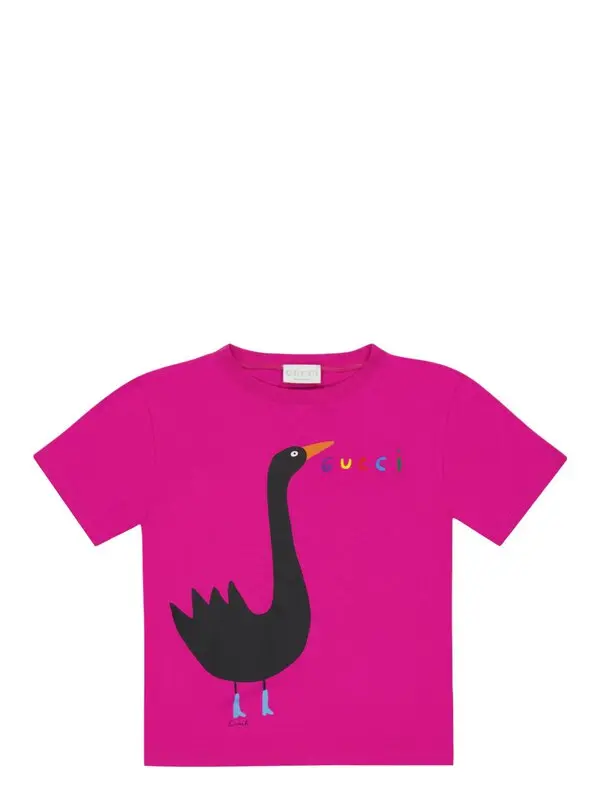 Gucci Logo Crew Neck T-shirt - Pink