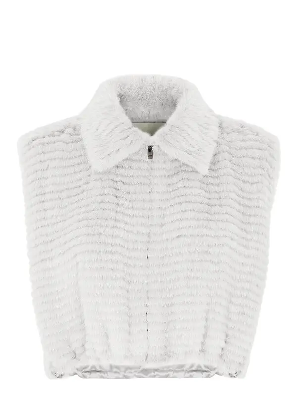 Fendi Mink Gilet - White