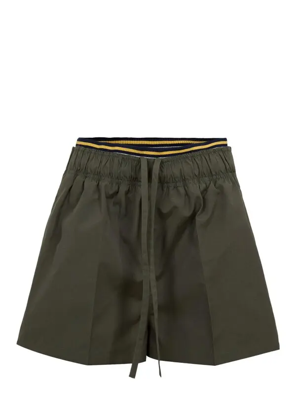 Prada Logo Patch Elasticated Waist Shorts - Black