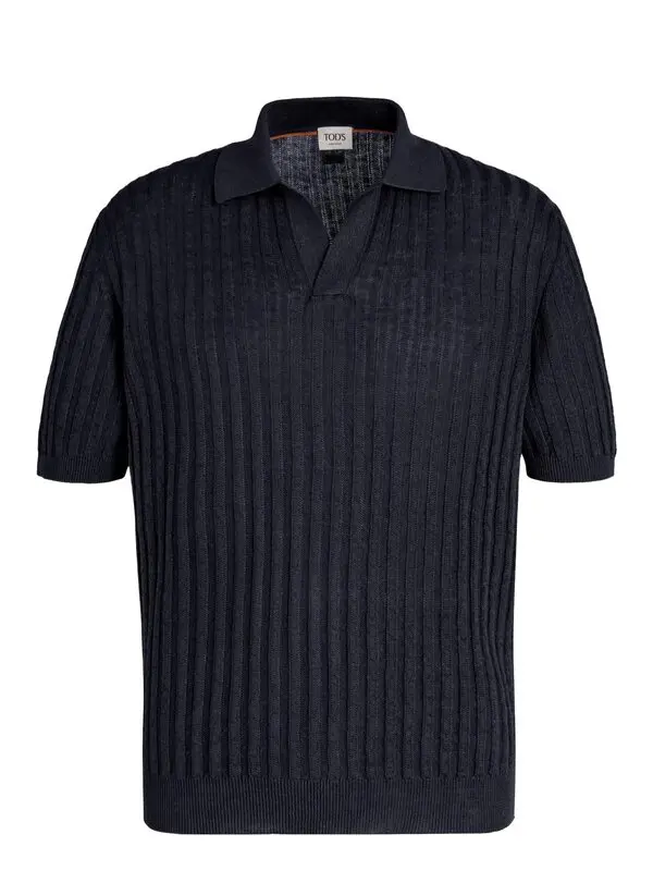 TOD'S V-neck Knit T-shirt - Blue