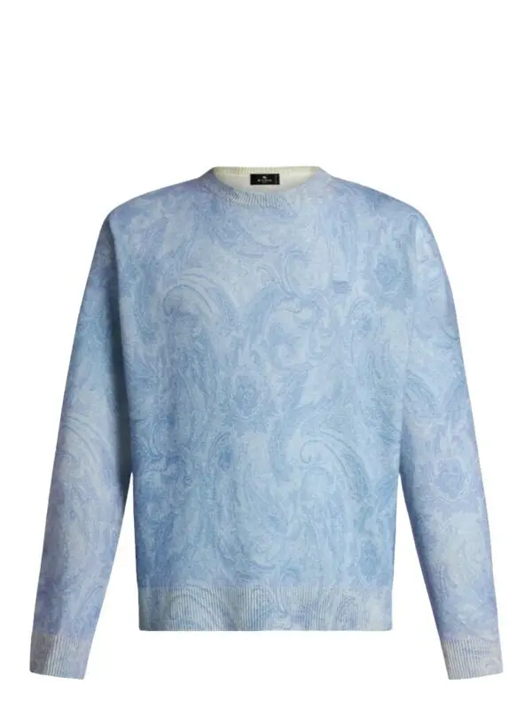 Etro Paisley Wool Sweater - Blue