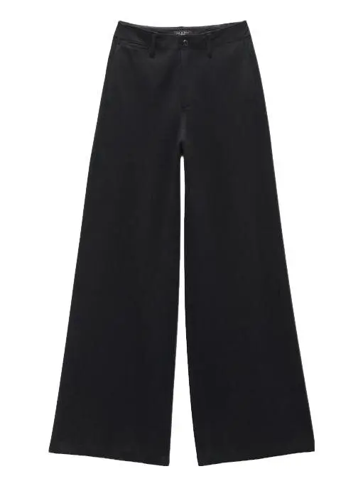 Rag & Bone Belt-loop Wide-leg Casual Pants - Black