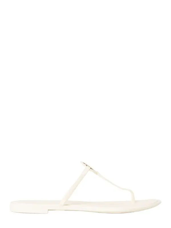 Tory Burch Logo Flip Flops - White