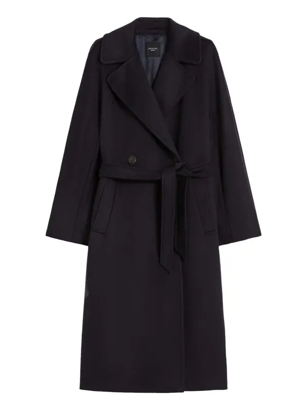 Max Mara Collared Long-sleeved Coat - Black