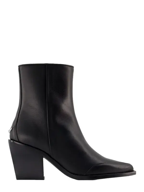Zadig&Voltaire Pointed Short Boots With Side Zippers - Black