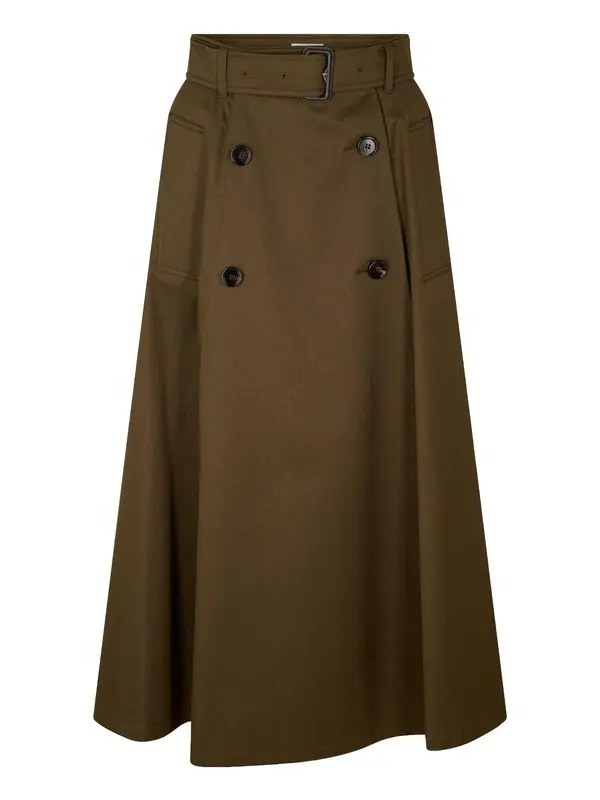 Burberry Midi Skirt - Brown