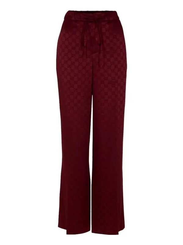 Gucci Monogram Wide-leg Track Pants - Brown