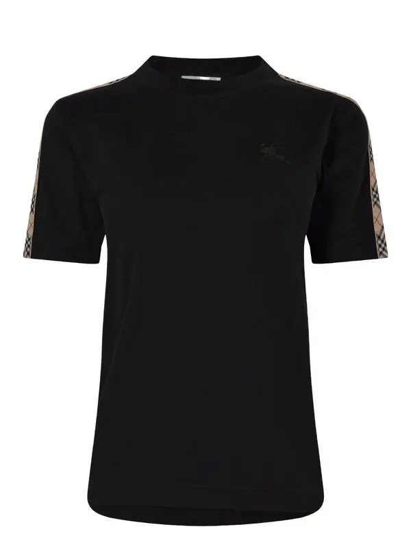 Burberry Tape Detail Crewneck T-shirt - Black