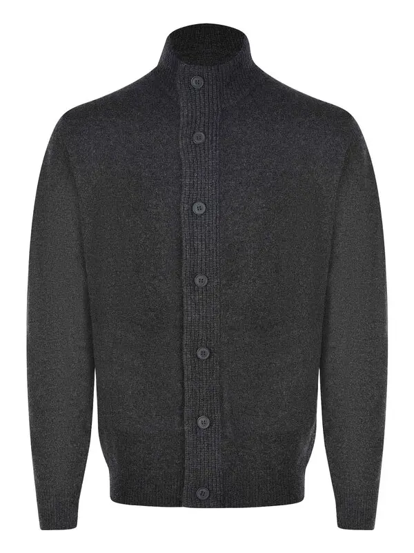 Barbour Logo Patch Button-up Cardigan - Black