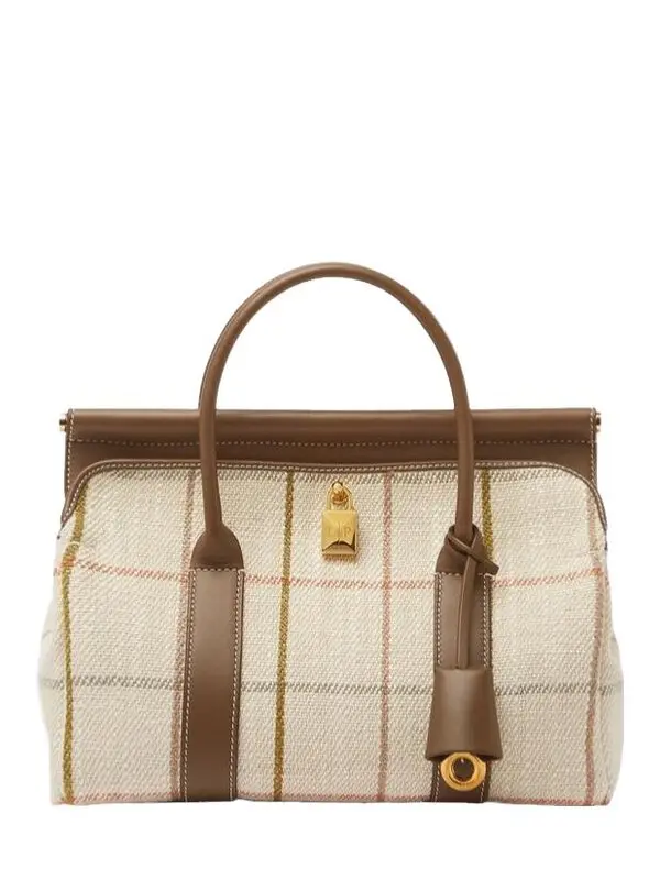 Loro Piana Checked Shoulder Bag - Nude