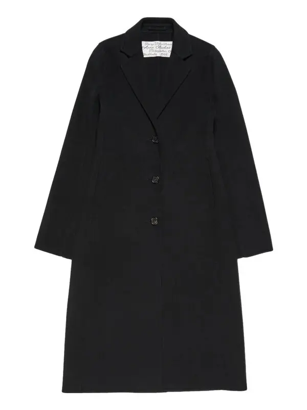 Acne Studios Single-breasted Long Coat - Black