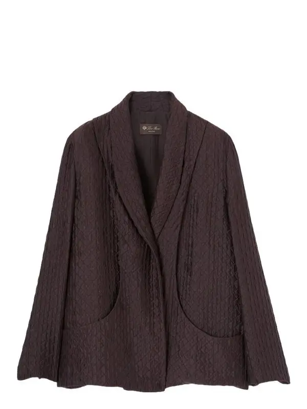 Loro Piana Annie Quilted Silk Jacket - Black