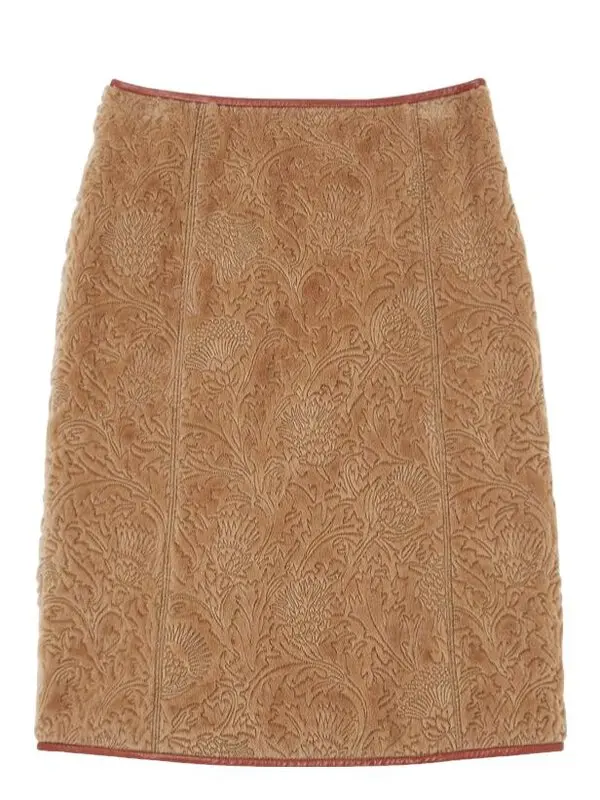 Loro Piana Annelise Zipper Skirt - Brown