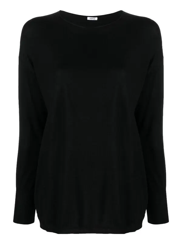 Aspesi Round Neck Pullover - Black
