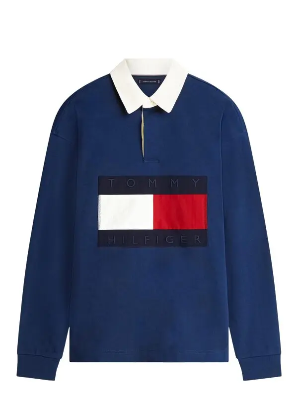 Tommy Hilfiger Long Sleeve Polo Shirt - Blue