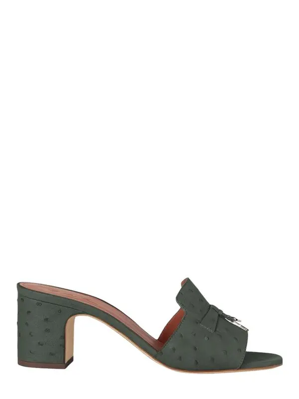 Loro Piana Round-headed High-heeled Sandals - Black