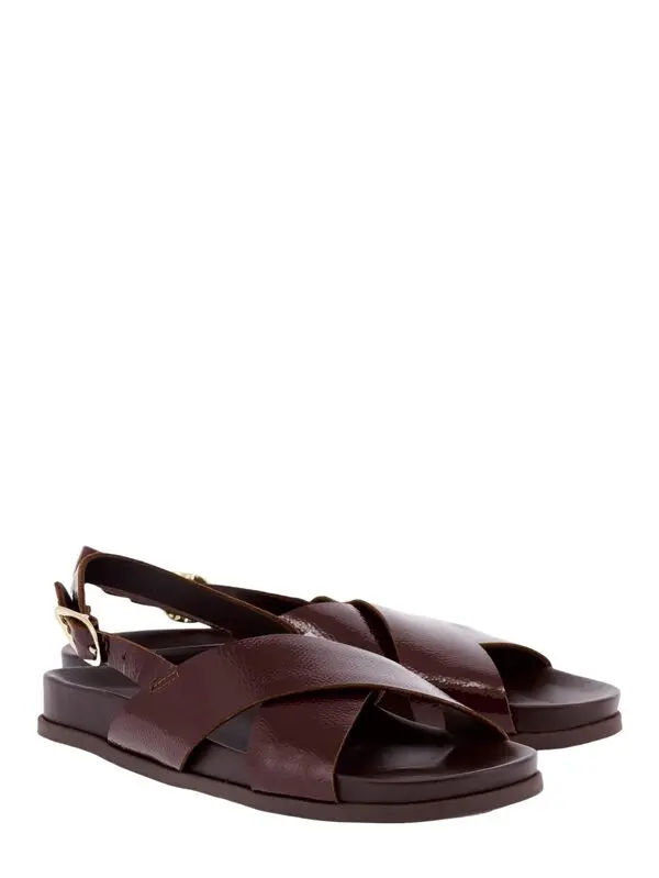 ANCIENT GREEK SANDALS Vintage Style Criss-cross Sandals - Black